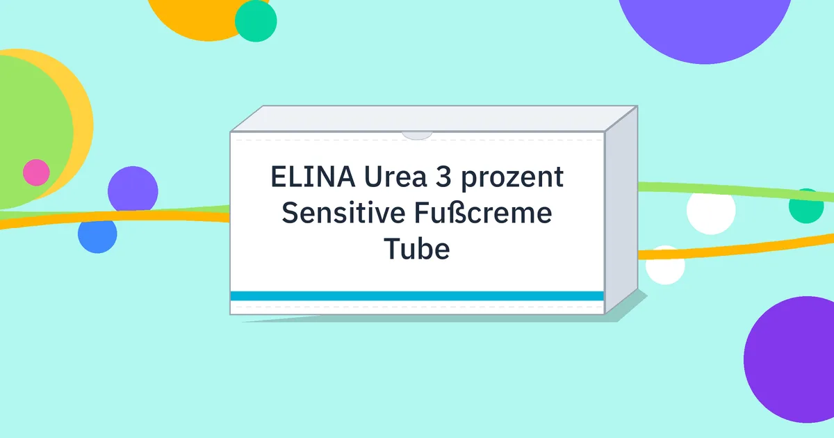 Symbolbild: Packung mit der Aufschrift ELINA Urea 3 prozent Sensitive Fußcreme Tube (PZN 13511251) – Verfügbarkeit und Bezug in Apotheken in Frankfurt am Main