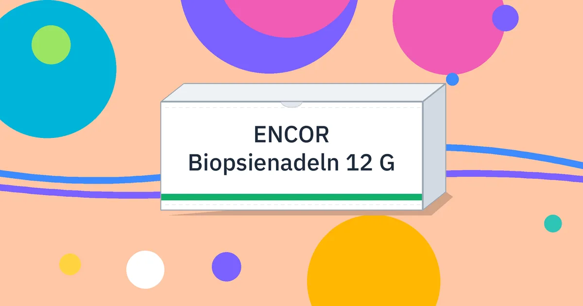 Symbolbild: Packung mit der Aufschrift ENCOR Biopsienadeln 12 G (PZN 03575646) – Verfügbarkeit und Bezug in Apotheken in Frankfurt am Main