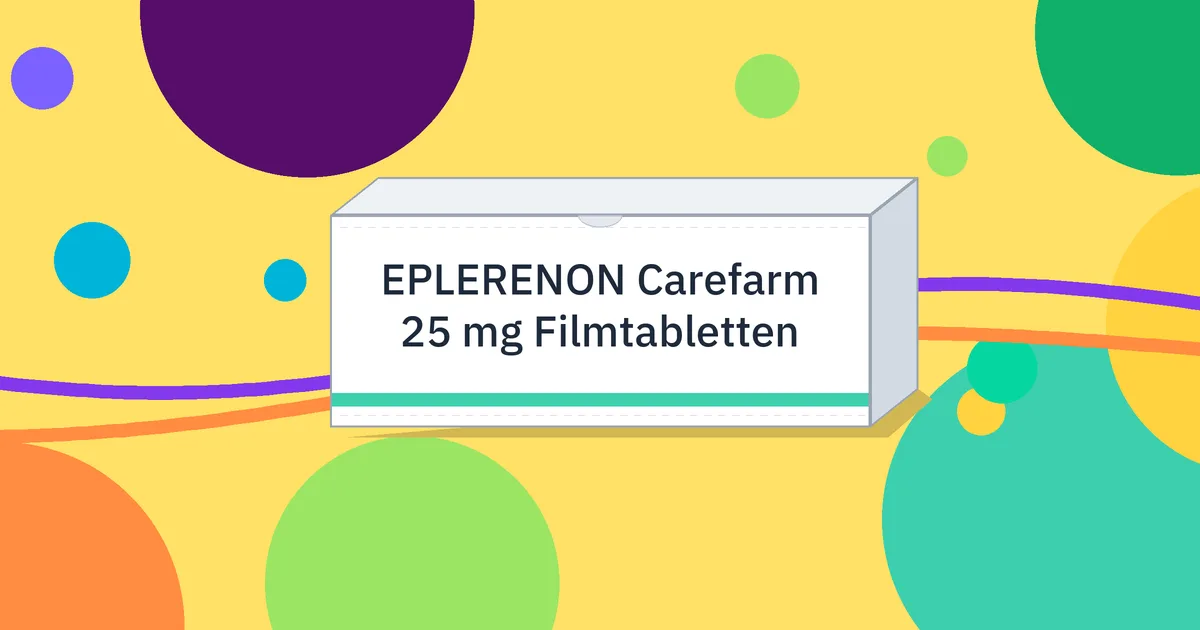 Symbolbild: Packung mit der Aufschrift EPLERENON Carefarm 25 mg Filmtabletten (PZN 19926326) – Verfügbarkeit und Bezug in Apotheken in Frankfurt am Main