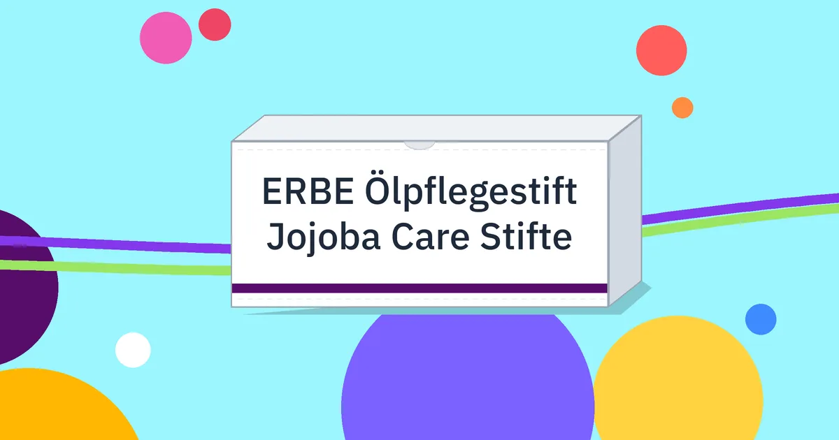 Symbolbild: Packung mit der Aufschrift ERBE Ölpflegestift Jojoba Care Stifte (PZN 02919724) – Verfügbarkeit und Bezug in Apotheken in Frankfurt am Main