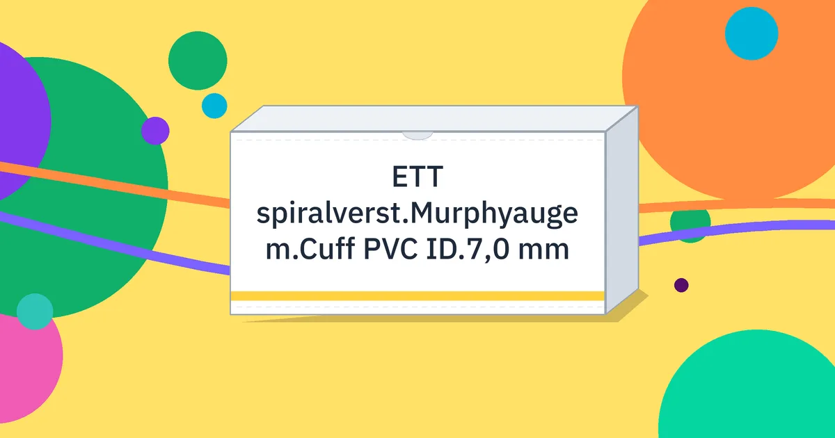Symbolbild: Packung mit der Aufschrift ETT spiralverst.Murphyauge m.Cuff PVC ID.7,0 mm (PZN 19120741) – Verfügbarkeit und Bezug in Apotheken in Frankfurt am Main