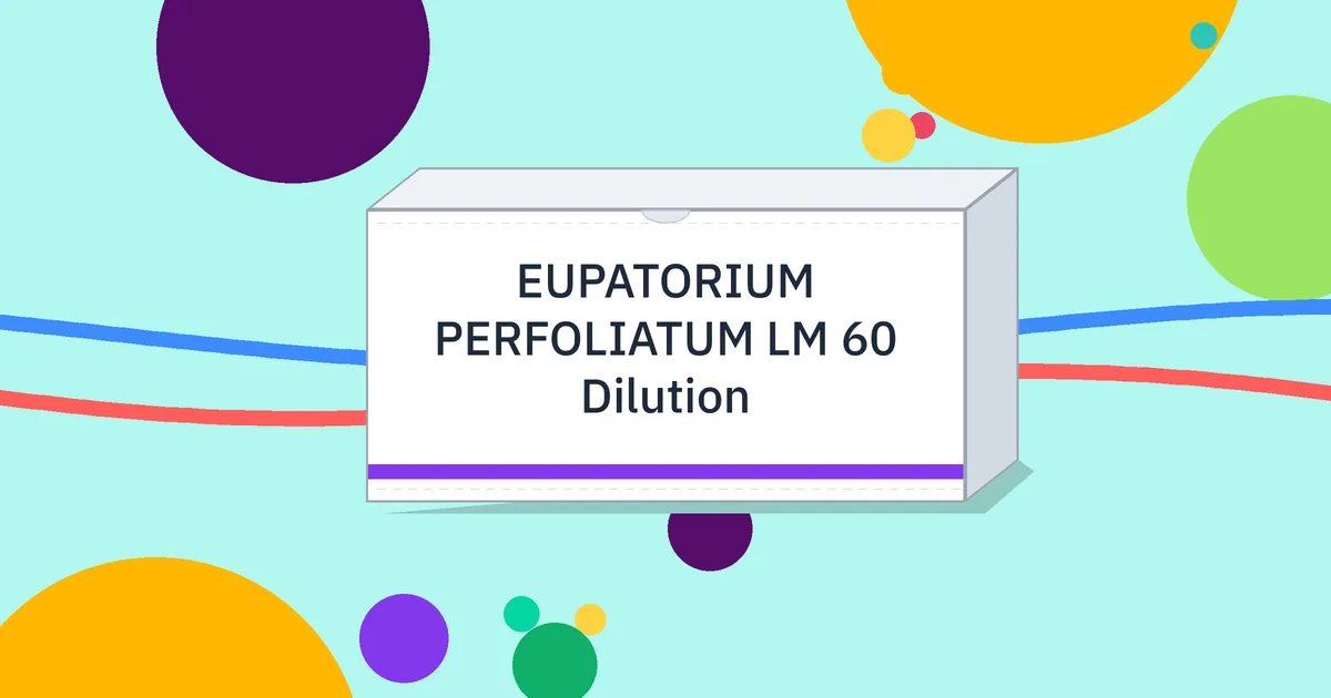 Symbolbild: Packung mit der Aufschrift EUPATORIUM PERFOLIATUM LM 60 Dilution (PZN 12846446) – Verfügbarkeit und Bezug in Apotheken in Frankfurt am Main