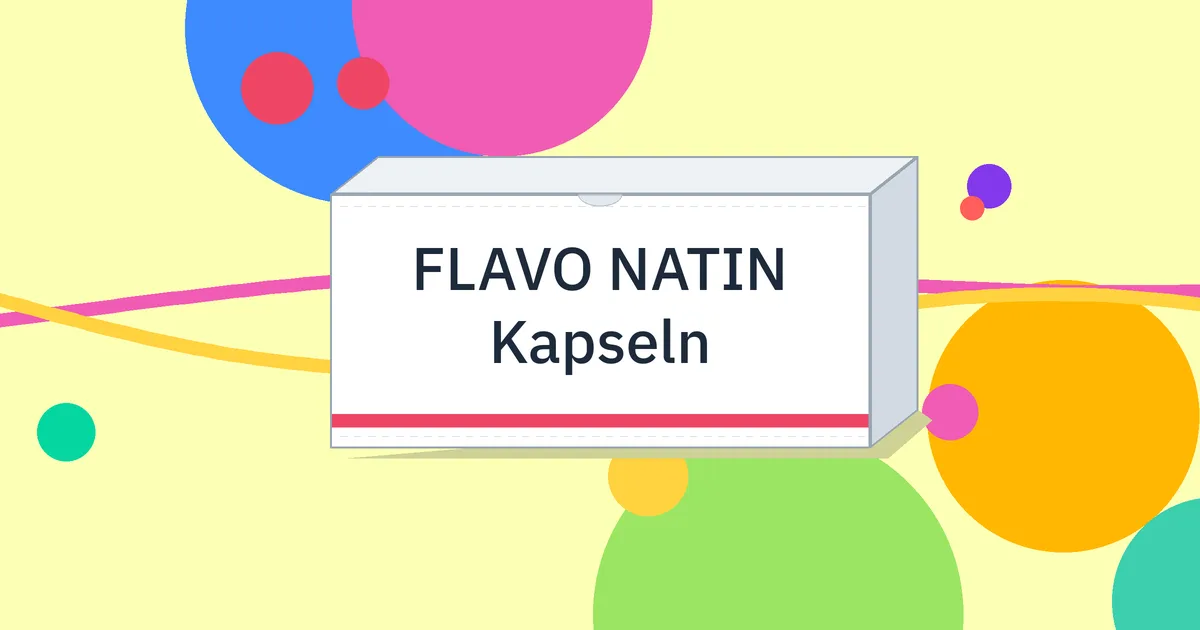 Symbolbild: Packung mit der Aufschrift FLAVO NATIN Kapseln (PZN 09269057) – Verfügbarkeit und Bezug in Apotheken in Frankfurt am Main