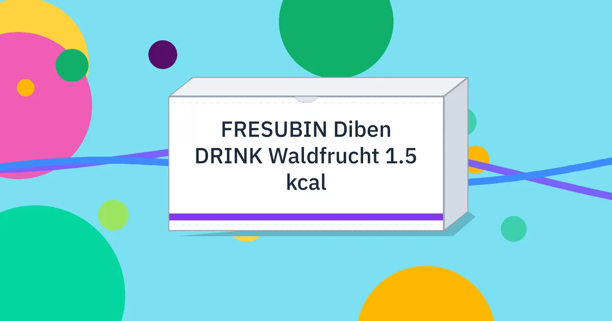 Symbolbild: Packung mit der Aufschrift FRESUBIN Diben DRINK Waldfrucht 1.5 kcal (PZN 09209121) – Verfügbarkeit und Bezug in Apotheken in Frankfurt am Main