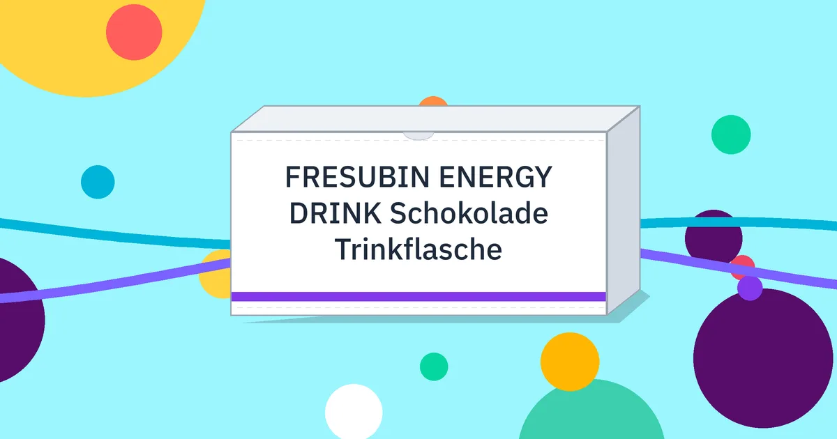 Symbolbild: Packung mit der Aufschrift FRESUBIN ENERGY DRINK Schokolade Trinkflasche (PZN 20325402) – Verfügbarkeit und Bezug in Apotheken in Frankfurt am Main