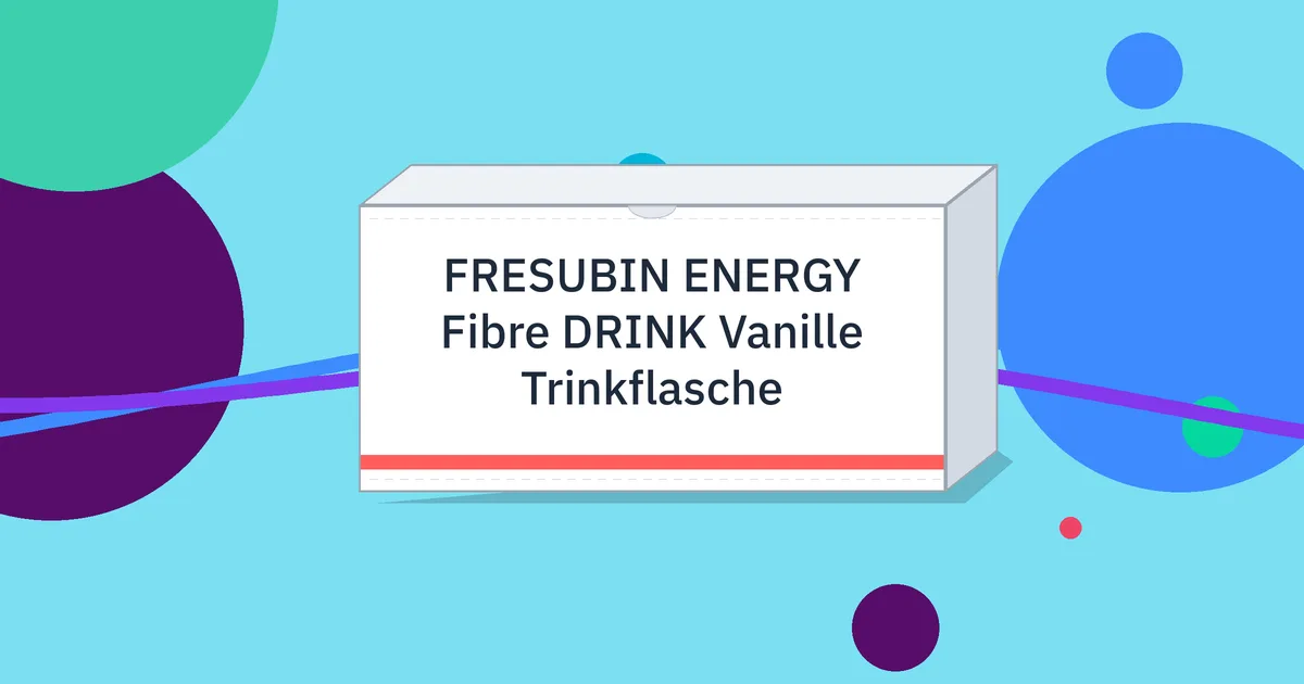 Symbolbild: Packung mit der Aufschrift FRESUBIN ENERGY Fibre DRINK Vanille Trinkflasche (PZN 20191522) – Verfügbarkeit und Bezug in Apotheken in Frankfurt am Main