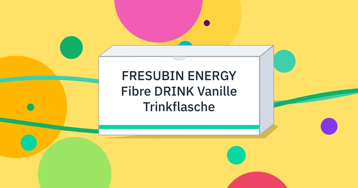 Symbolbild: Packung mit der Aufschrift FRESUBIN ENERGY Fibre DRINK Vanille Trinkflasche (PZN 20207513) – Verfügbarkeit und Bezug in Apotheken in Frankfurt am Main