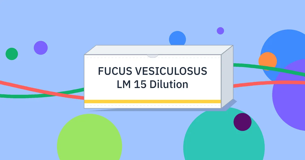 Symbolbild: Packung mit der Aufschrift FUCUS VESICULOSUS LM 15 Dilution (PZN 13492996) – Verfügbarkeit und Bezug in Apotheken in Frankfurt am Main