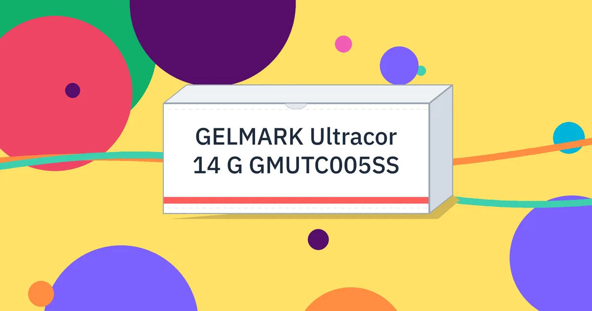 Symbolbild: Packung mit der Aufschrift GELMARK Ultracor 14 G GMUTC005SS (PZN 03562419) – Verfügbarkeit und Bezug in Apotheken in Frankfurt am Main