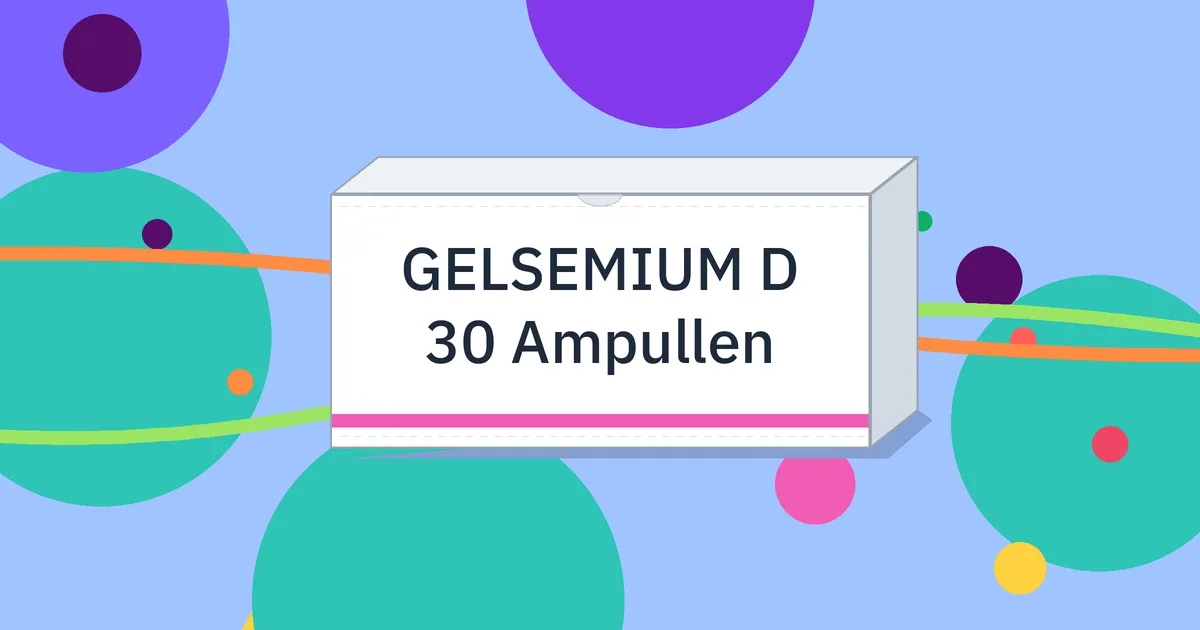 Symbolbild: Packung mit der Aufschrift GELSEMIUM D 30 Ampullen (PZN 11706097) – Verfügbarkeit und Bezug in Apotheken in Frankfurt am Main