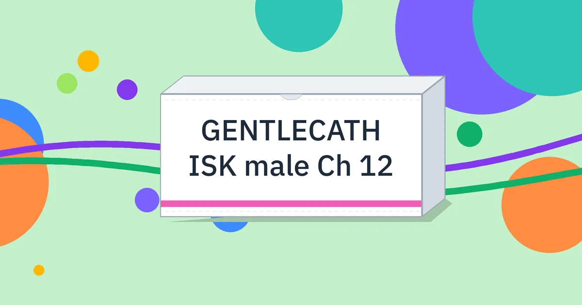 Symbolbild: Packung mit der Aufschrift GENTLECATH ISK male Ch 12 (PZN 13703105) – Verfügbarkeit und Bezug in Apotheken in Frankfurt am Main