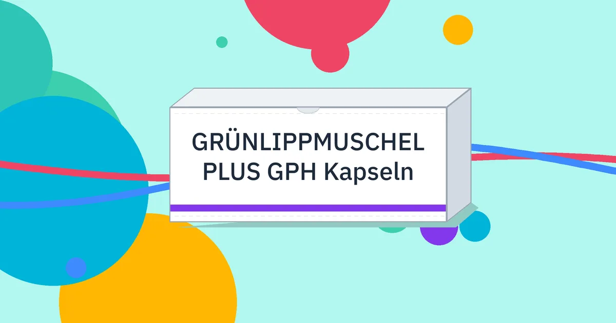 Symbolbild: Packung mit der Aufschrift GRÜNLIPPMUSCHEL PLUS GPH Kapseln (PZN 09324218) – Verfügbarkeit und Bezug in Apotheken in Frankfurt am Main