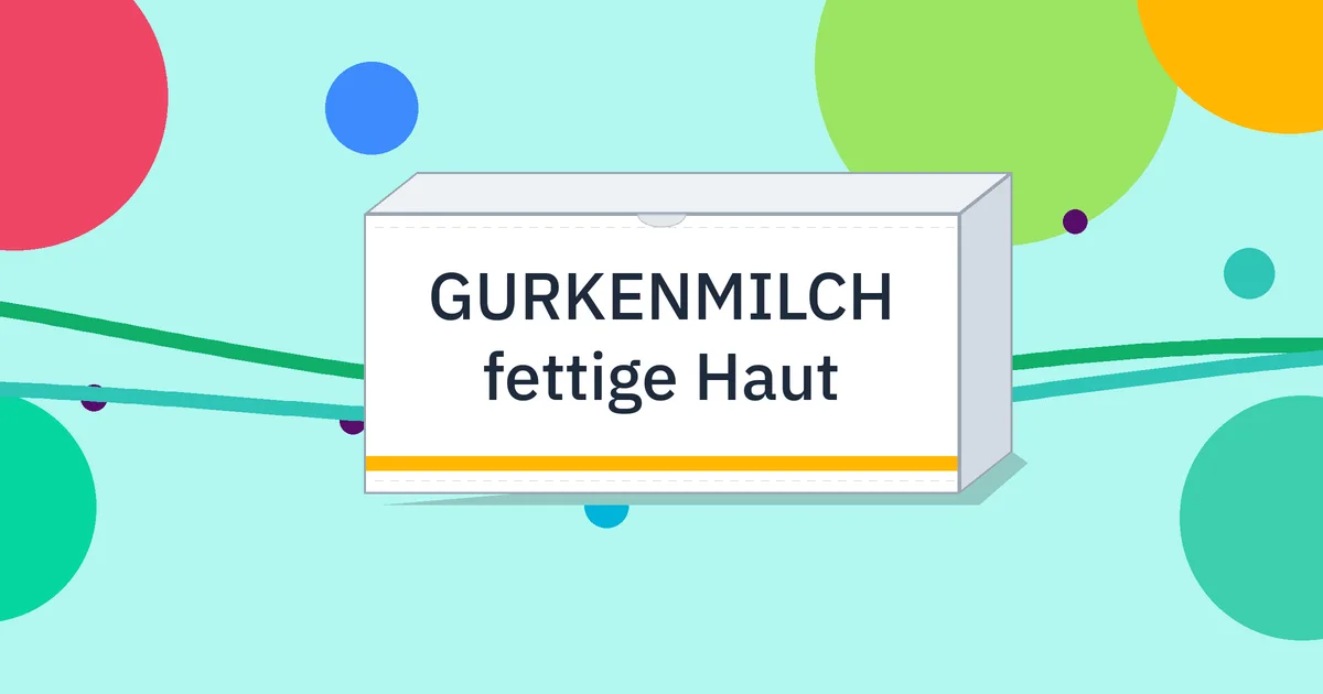 Symbolbild: Packung mit der Aufschrift GURKENMILCH fettige Haut (PZN 02419944) – Verfügbarkeit und Bezug in Apotheken in Frankfurt am Main