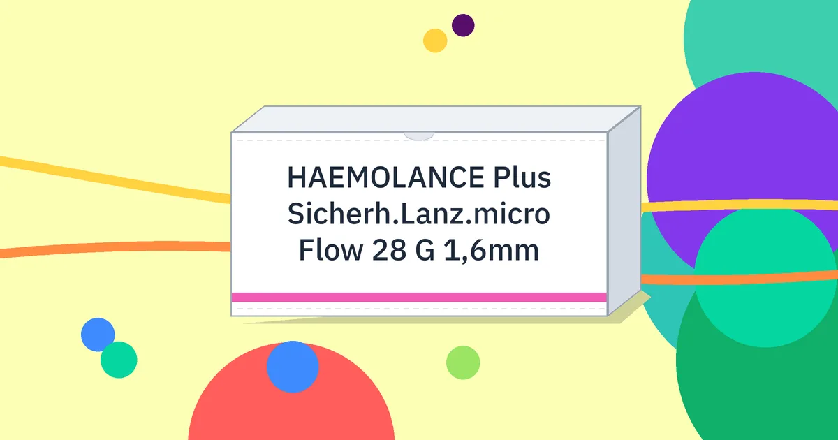 Symbolbild: Packung mit der Aufschrift HAEMOLANCE Plus Sicherh.Lanz.micro Flow 28 G 1,6mm (PZN 13703588) – Verfügbarkeit und Bezug in Apotheken in Frankfurt am Main