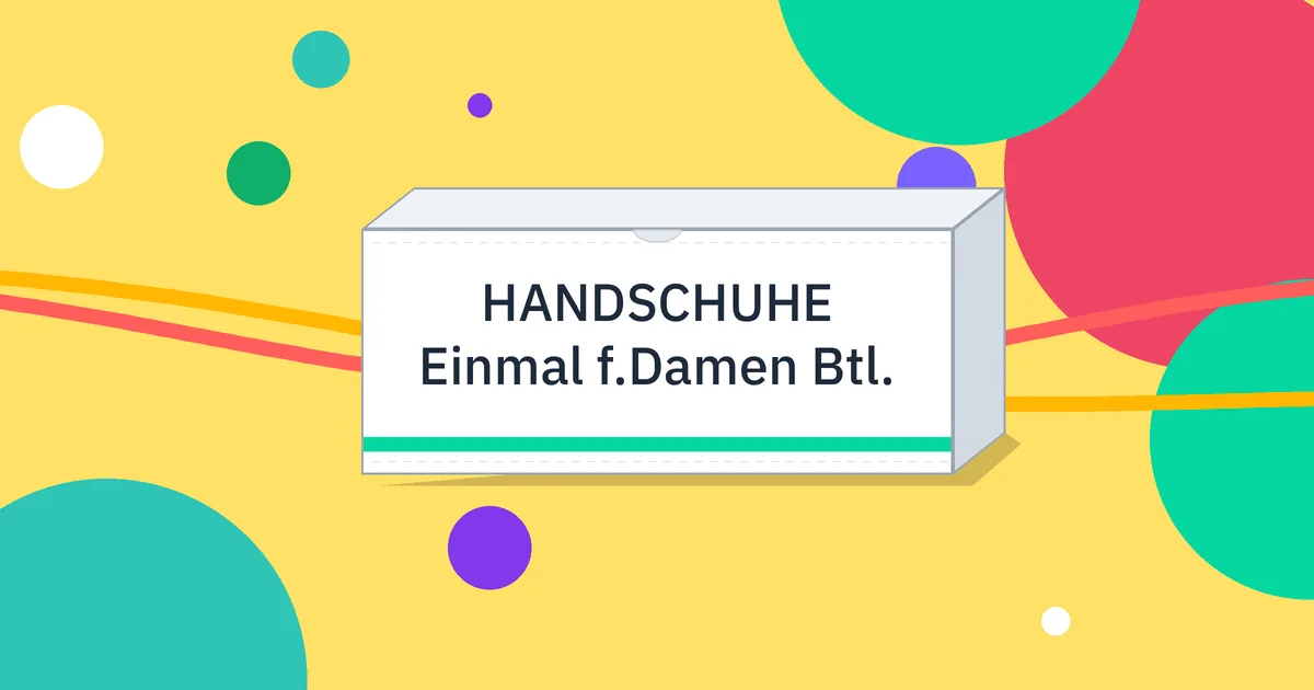 Symbolbild: Packung mit der Aufschrift HANDSCHUHE Einmal f.Damen Btl. (PZN 04818938) – Verfügbarkeit und Bezug in Apotheken in Frankfurt am Main