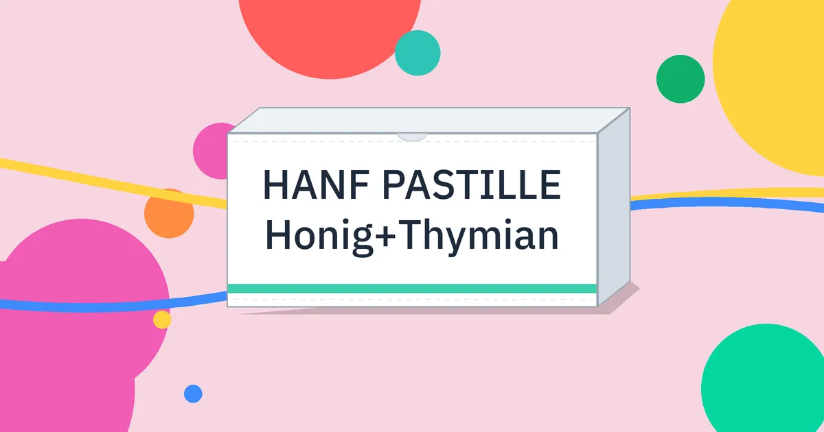 Symbolbild: Packung mit der Aufschrift HANF PASTILLE Honig+Thymian (PZN 17997581) – Verfügbarkeit und Bezug in Apotheken in Frankfurt am Main