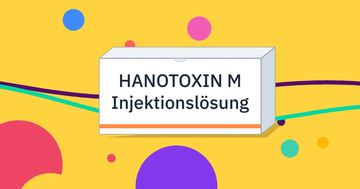 Symbolbild: Packung mit der Aufschrift HANOTOXIN M Injektionslösung (PZN 02647510) – Verfügbarkeit und Bezug in Apotheken in Frankfurt am Main