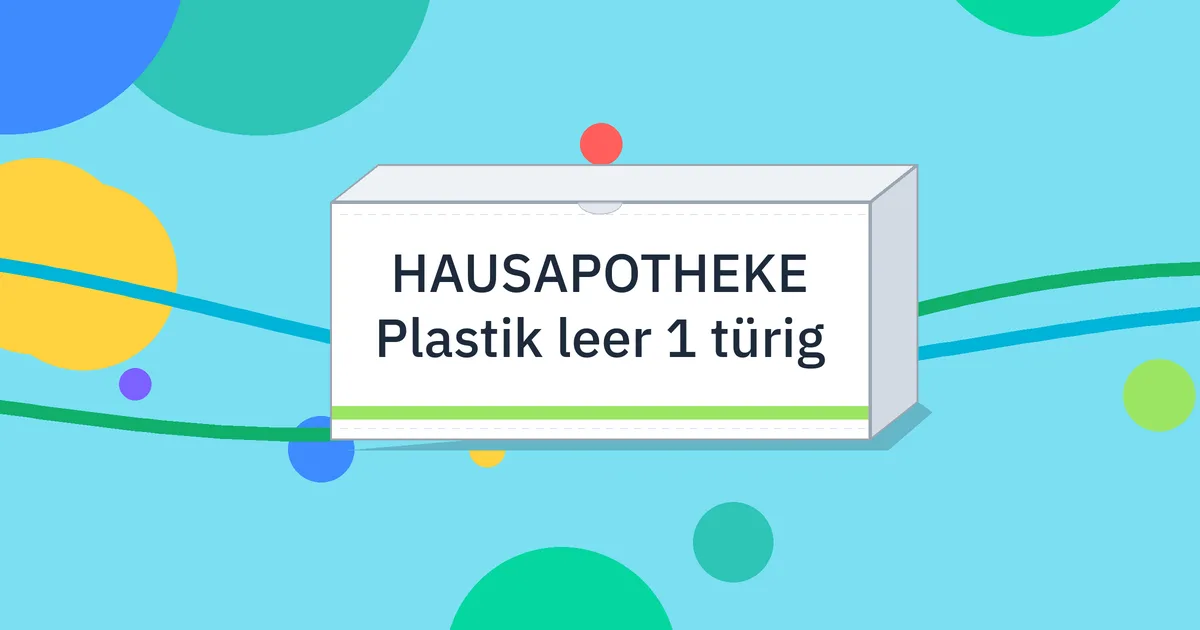 Symbolbild: Packung mit der Aufschrift HAUSAPOTHEKE Plastik leer 1 türig (PZN 03905090) – Verfügbarkeit und Bezug in Apotheken in Frankfurt am Main