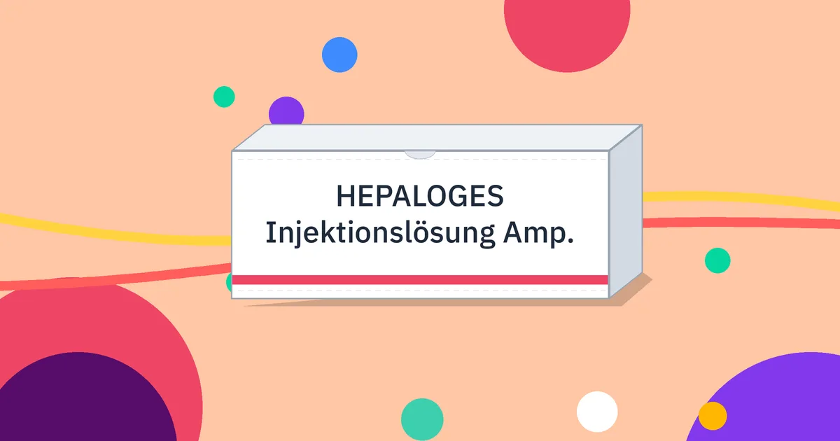 Symbolbild: Packung mit der Aufschrift HEPALOGES Injektionslösung Amp. (PZN 13703909) – Verfügbarkeit und Bezug in Apotheken in Frankfurt am Main