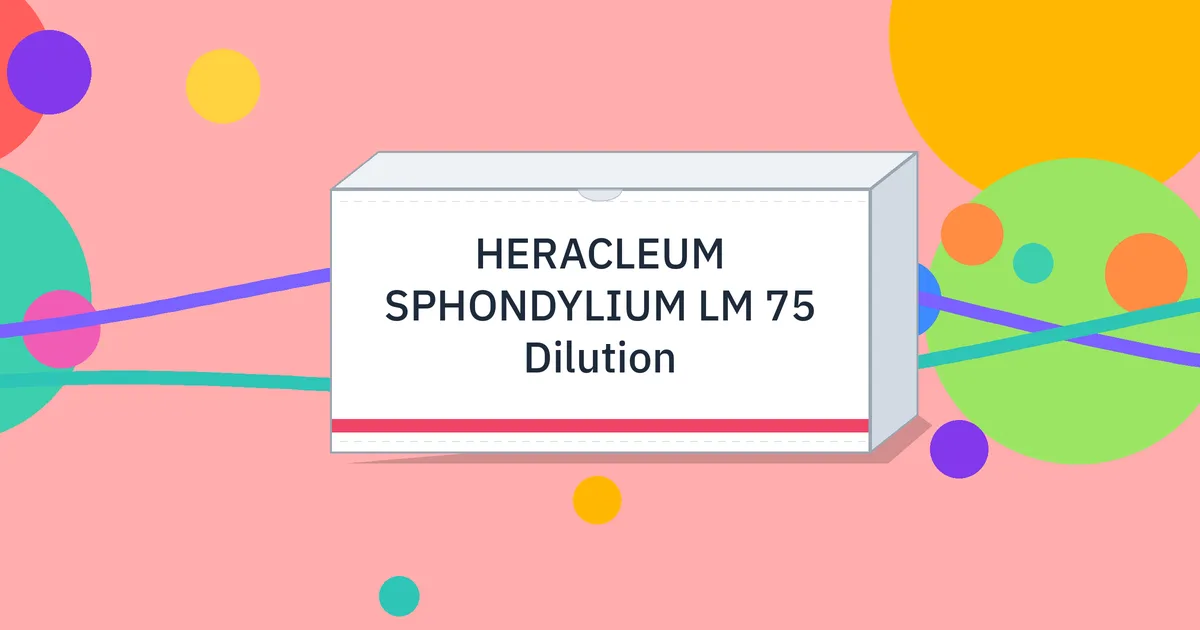 Symbolbild: Packung mit der Aufschrift HERACLEUM SPHONDYLIUM LM 75 Dilution (PZN 13552847) – Verfügbarkeit und Bezug in Apotheken in Frankfurt am Main