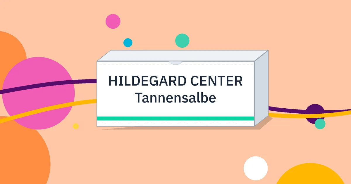 Symbolbild: Packung mit der Aufschrift HILDEGARD CENTER Tannensalbe (PZN 12489816) – Verfügbarkeit und Bezug in Apotheken in Frankfurt am Main