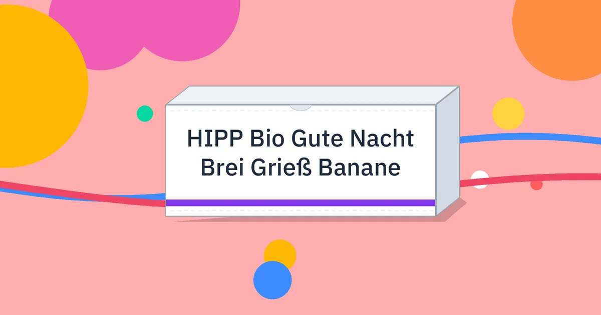 Symbolbild: Packung mit der Aufschrift HIPP Bio Gute Nacht Brei Grieß Banane (PZN 19128352) – Verfügbarkeit und Bezug in Apotheken in Frankfurt am Main