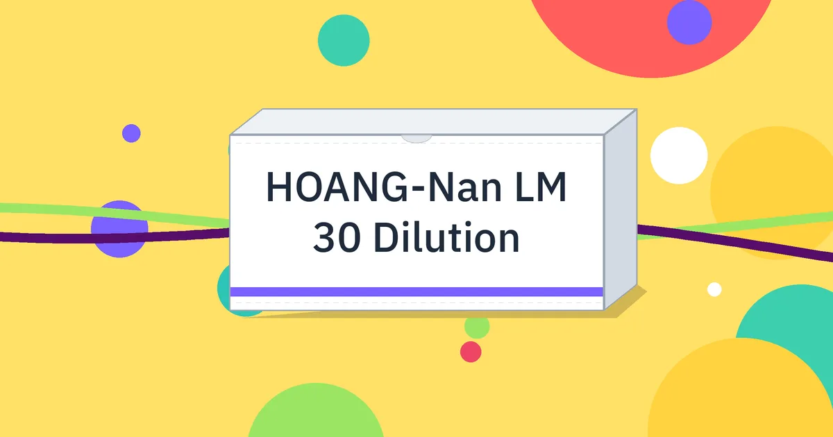 Symbolbild: Packung mit der Aufschrift HOANG-Nan LM 30 Dilution (PZN 12889473) – Verfügbarkeit und Bezug in Apotheken in Frankfurt am Main