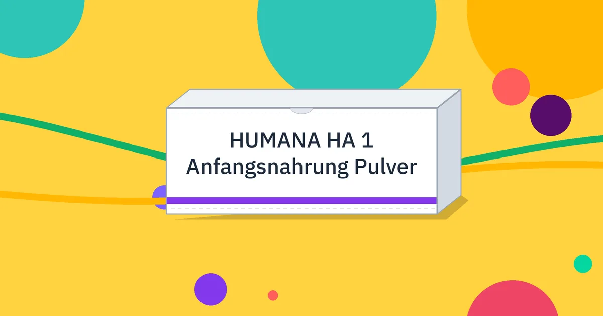 Symbolbild: Packung mit der Aufschrift HUMANA HA 1 Anfangsnahrung Pulver (PZN 14417293) – Verfügbarkeit und Bezug in Apotheken in Frankfurt am Main
