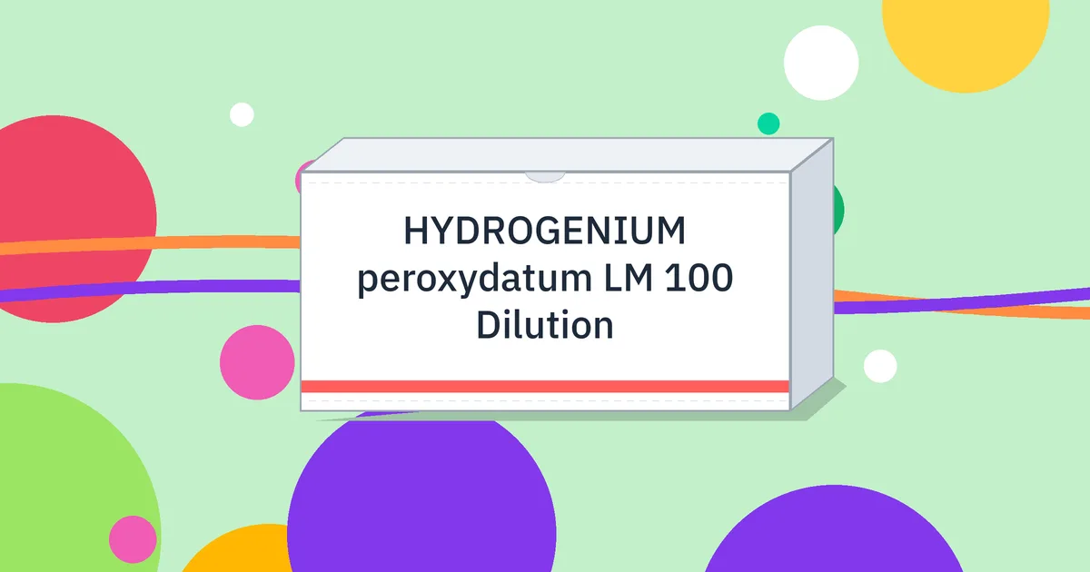 Symbolbild: Packung mit der Aufschrift HYDROGENIUM peroxydatum LM 100 Dilution (PZN 13557520) – Verfügbarkeit und Bezug in Apotheken in Frankfurt am Main