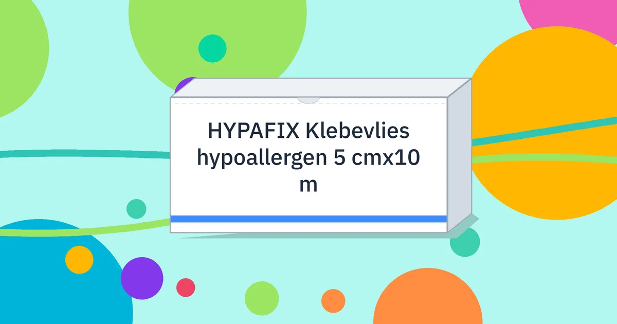 Symbolbild: Packung mit der Aufschrift HYPAFIX Klebevlies hypoallergen 5 cmx10 m (PZN 19347775) – Verfügbarkeit und Bezug in Apotheken in Frankfurt am Main