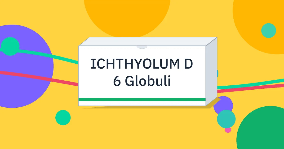 Symbolbild: Packung mit der Aufschrift ICHTHYOLUM D 6 Globuli (PZN 16691621) – Verfügbarkeit und Bezug in Apotheken in Frankfurt am Main