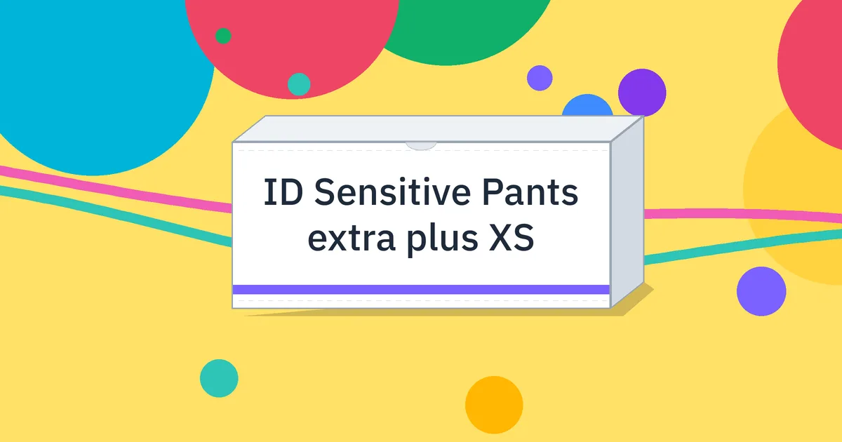 Symbolbild: Packung mit der Aufschrift ID Sensitive Pants extra plus XS (PZN 19945430) – Verfügbarkeit und Bezug in Apotheken in Frankfurt am Main
