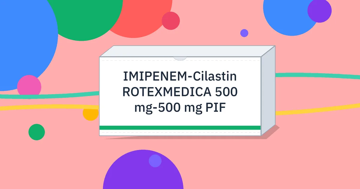 Symbolbild: Packung mit der Aufschrift IMIPENEM-Cilastin ROTEXMEDICA 500 mg-500 mg PIF (PZN 02205226) – Verfügbarkeit und Bezug in Apotheken in Frankfurt am Main