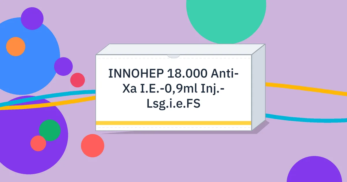 Symbolbild: Packung mit der Aufschrift INNOHEP 18.000 Anti-Xa I.E.-0,9ml Inj.-Lsg.i.e.FS (PZN 17416727) – Verfügbarkeit und Bezug in Apotheken in Frankfurt am Main