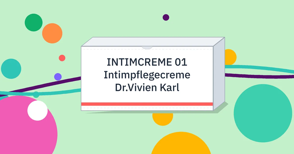 Symbolbild: Packung mit der Aufschrift INTIMCREME 01 Intimpflegecreme Dr.Vivien Karl (PZN 18365713) – Verfügbarkeit und Bezug in Apotheken in Frankfurt am Main