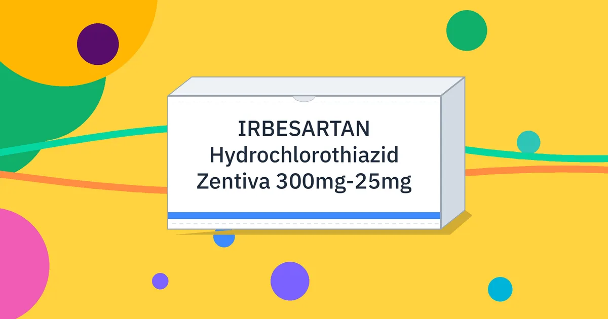 Symbolbild: Packung mit der Aufschrift IRBESARTAN Hydrochlorothiazid Zentiva 300mg-25mg (PZN 09752150) – Verfügbarkeit und Bezug in Apotheken in Frankfurt am Main