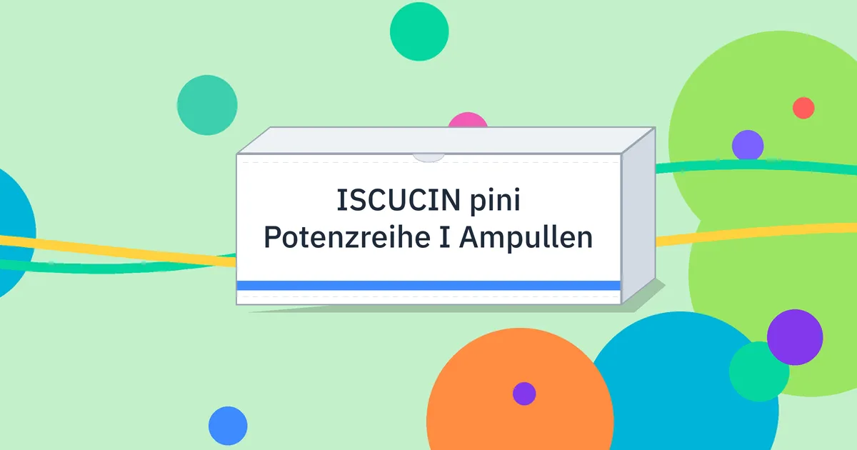 Symbolbild: Packung mit der Aufschrift ISCUCIN pini Potenzreihe I Ampullen (PZN 04429243) – Verfügbarkeit und Bezug in Apotheken in Frankfurt am Main