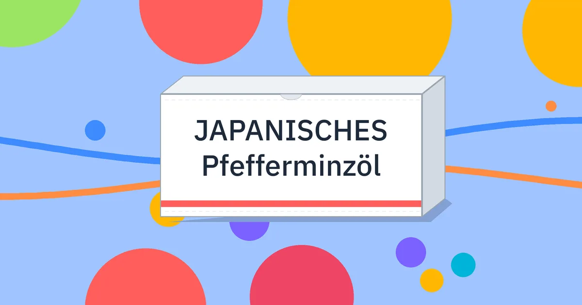 Symbolbild: Packung mit der Aufschrift JAPANISCHES Pfefferminzöl (PZN 02520040) – Verfügbarkeit und Bezug in Apotheken in Frankfurt am Main