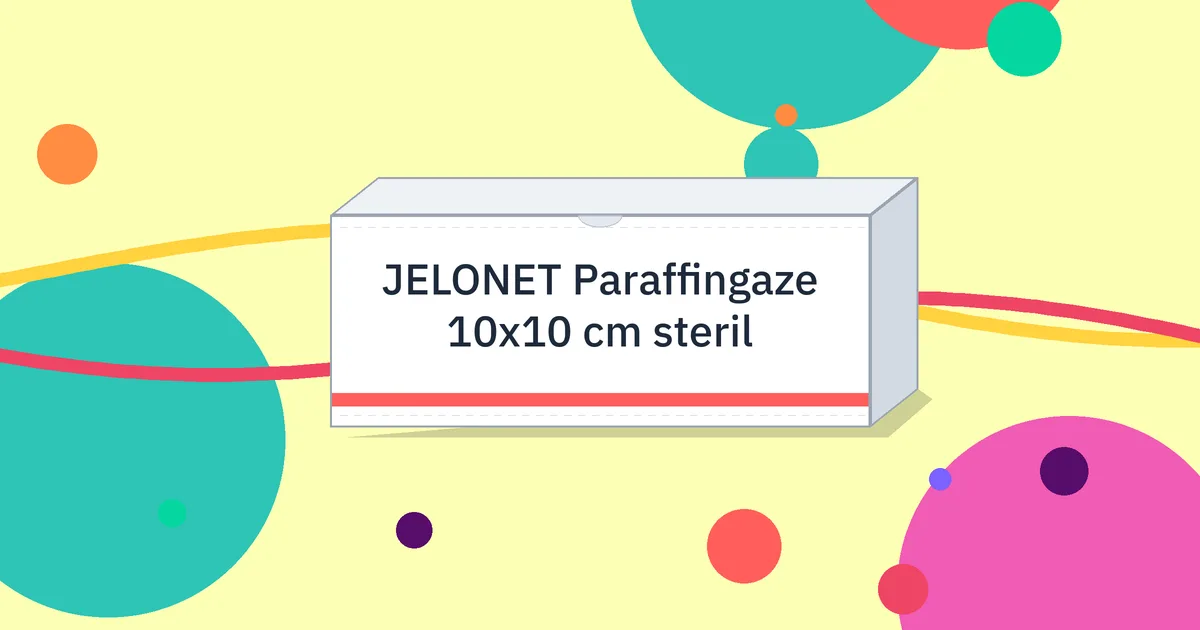 Symbolbild: Packung mit der Aufschrift JELONET Paraffingaze 10x10 cm steril (PZN 02782432) – Verfügbarkeit und Bezug in Apotheken in Frankfurt am Main