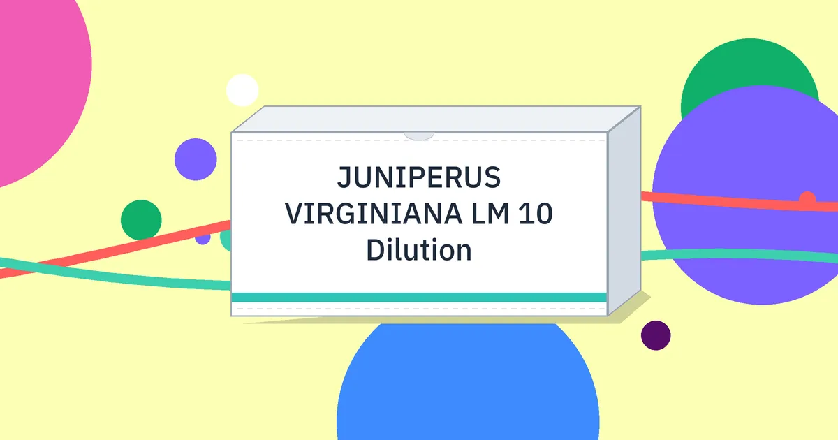 Symbolbild: Packung mit der Aufschrift JUNIPERUS VIRGINIANA LM 10 Dilution (PZN 13565063) – Verfügbarkeit und Bezug in Apotheken in Frankfurt am Main