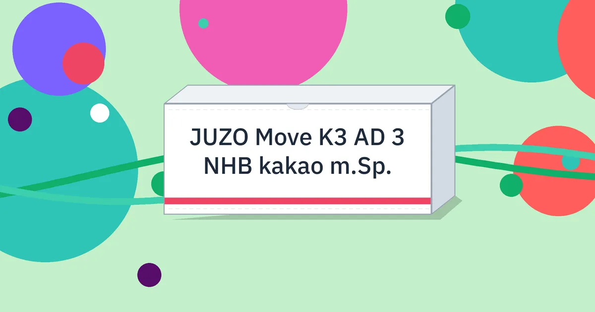 Symbolbild: Packung mit der Aufschrift JUZO Move K3 AD 3 NHB kakao m.Sp. (PZN 18570844) – Verfügbarkeit und Bezug in Apotheken in Frankfurt am Main