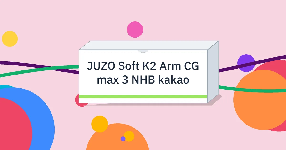 Symbolbild: Packung mit der Aufschrift JUZO Soft K2 Arm CG max 3 NHB kakao (PZN 15512935) – Verfügbarkeit und Bezug in Apotheken in Frankfurt am Main