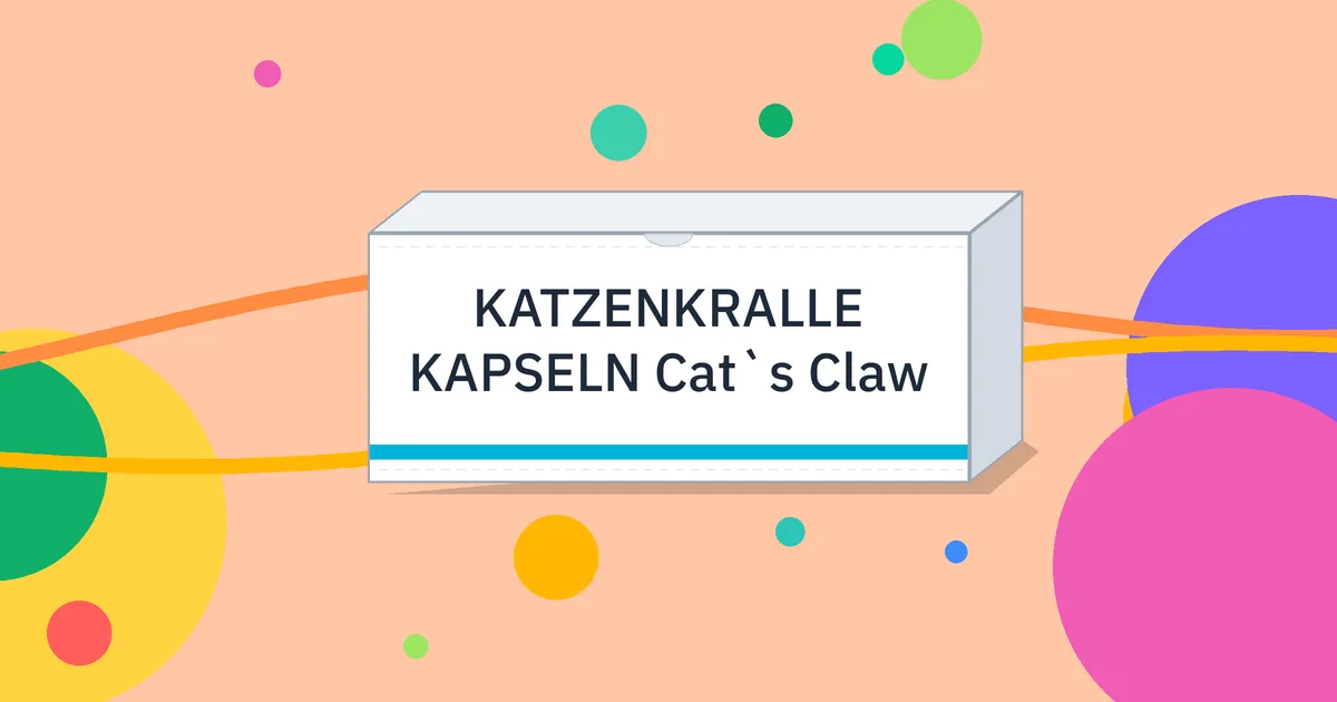 Symbolbild: Packung mit der Aufschrift KATZENKRALLE KAPSELN Cat`s Claw (PZN 13813762) – Verfügbarkeit und Bezug in Apotheken in Frankfurt am Main