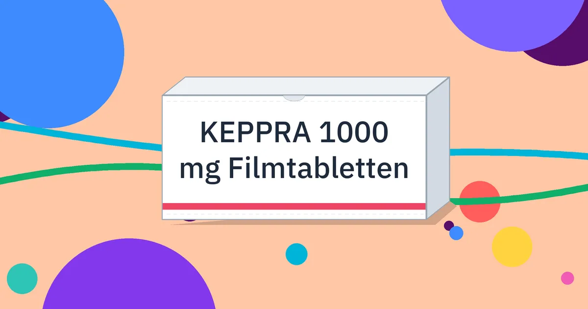Symbolbild: Packung mit der Aufschrift KEPPRA 1000 mg Filmtabletten (PZN 01897587) – Verfügbarkeit und Bezug in Apotheken in Frankfurt am Main
