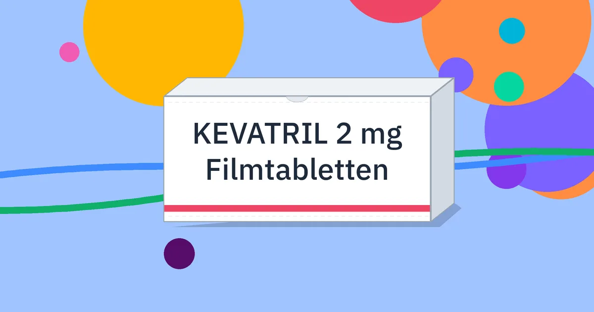 Symbolbild: Packung mit der Aufschrift KEVATRIL 2 mg Filmtabletten (PZN 08532653) – Verfügbarkeit und Bezug in Apotheken in Frankfurt am Main