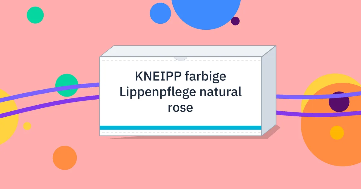 Symbolbild: Packung mit der Aufschrift KNEIPP farbige Lippenpflege natural rose (PZN 16896412) – Verfügbarkeit und Bezug in Apotheken in Frankfurt am Main