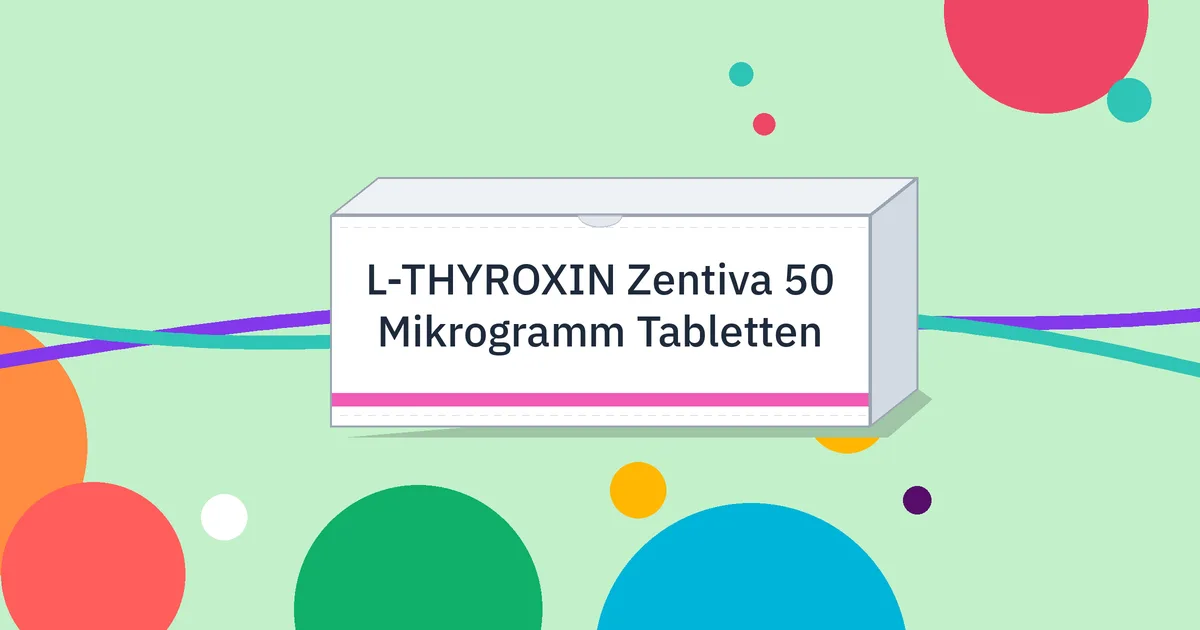 Symbolbild: Packung mit der Aufschrift L-THYROXIN Zentiva 50 Mikrogramm Tabletten (PZN 16778339) – Verfügbarkeit und Bezug in Apotheken in Frankfurt am Main