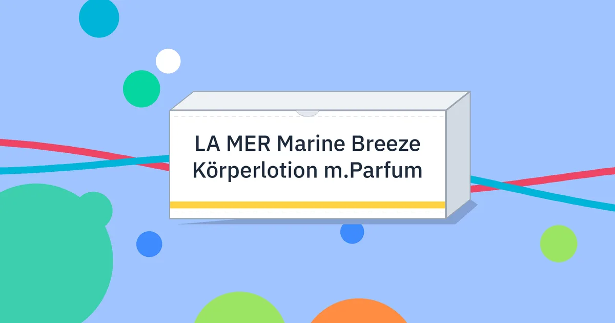 Symbolbild: Packung mit der Aufschrift LA MER Marine Breeze Körperlotion m.Parfum (PZN 18016496) – Verfügbarkeit und Bezug in Apotheken in Frankfurt am Main