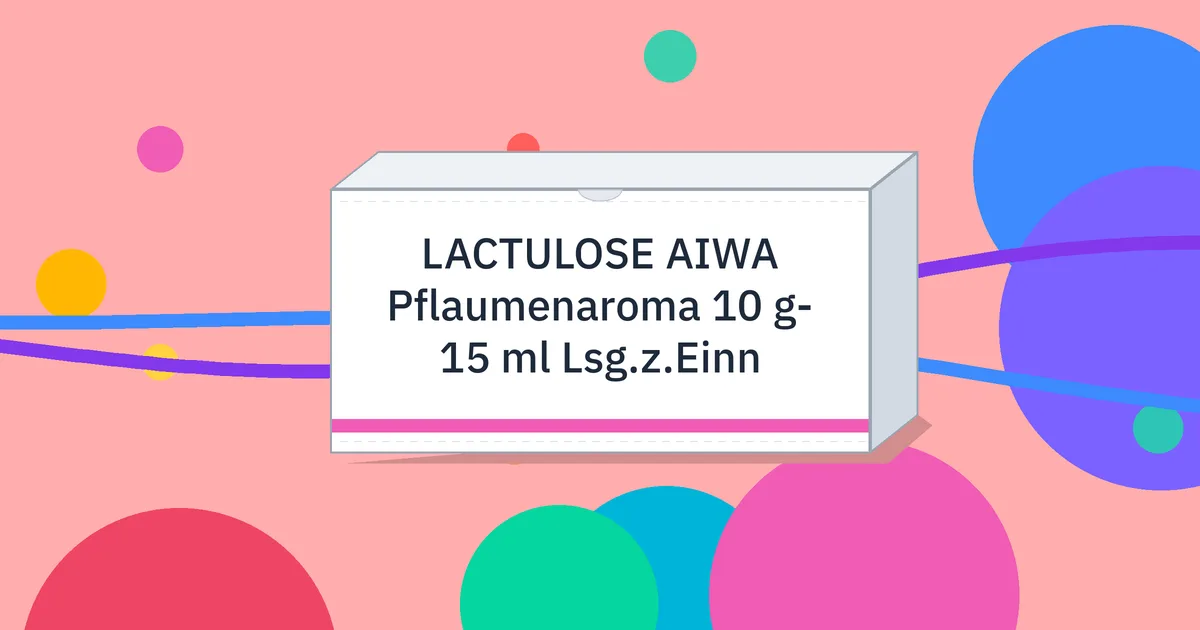 Symbolbild: Packung mit der Aufschrift LACTULOSE AIWA Pflaumenaroma 10 g-15 ml Lsg.z.Einn (PZN 15253534) – Verfügbarkeit und Bezug in Apotheken in Frankfurt am Main