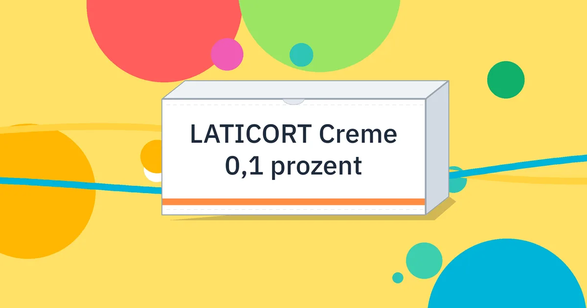 Symbolbild: Packung mit der Aufschrift LATICORT Creme 0,1 prozent (PZN 01884751) – Verfügbarkeit und Bezug in Apotheken in Frankfurt am Main